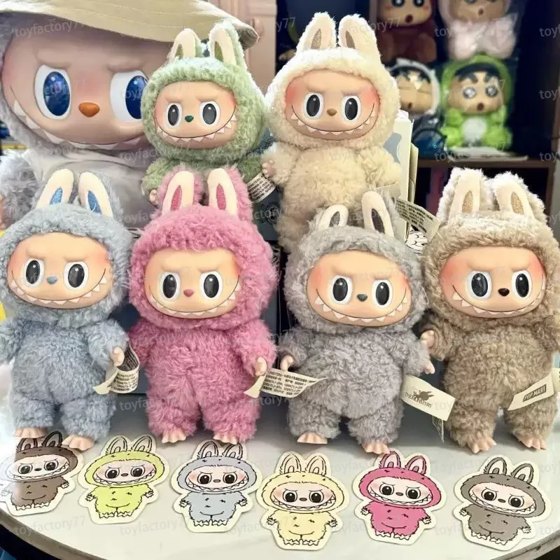 Labubu Macaron Blind Box Plush Toy Collectible Animation Character Doll ...