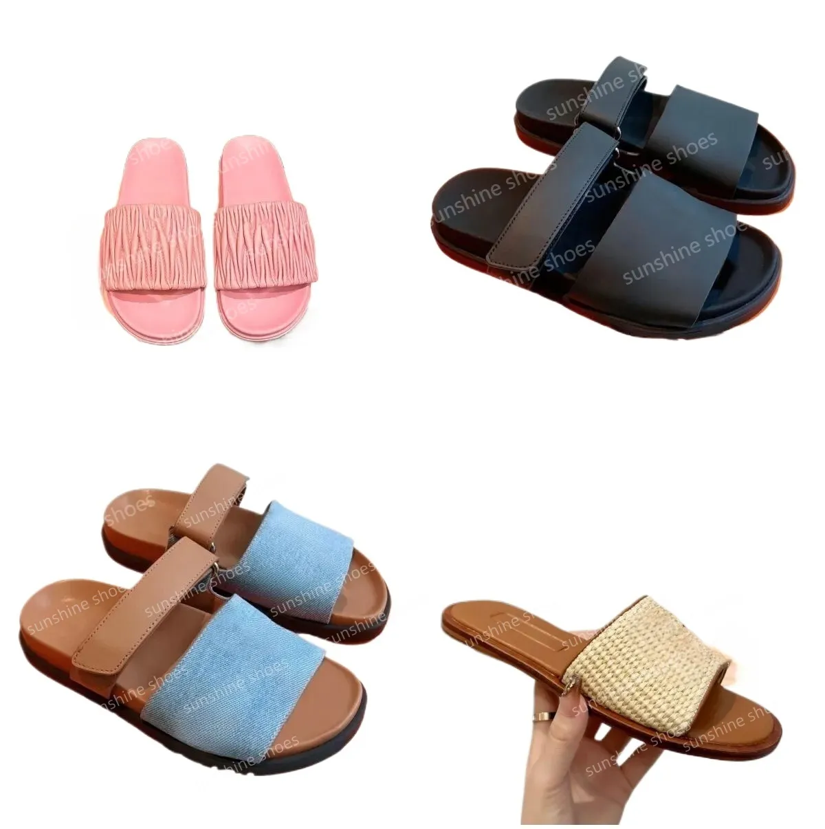 Designer Womens Sandals Brown Slides Flat Sandles... From Top_quality ...