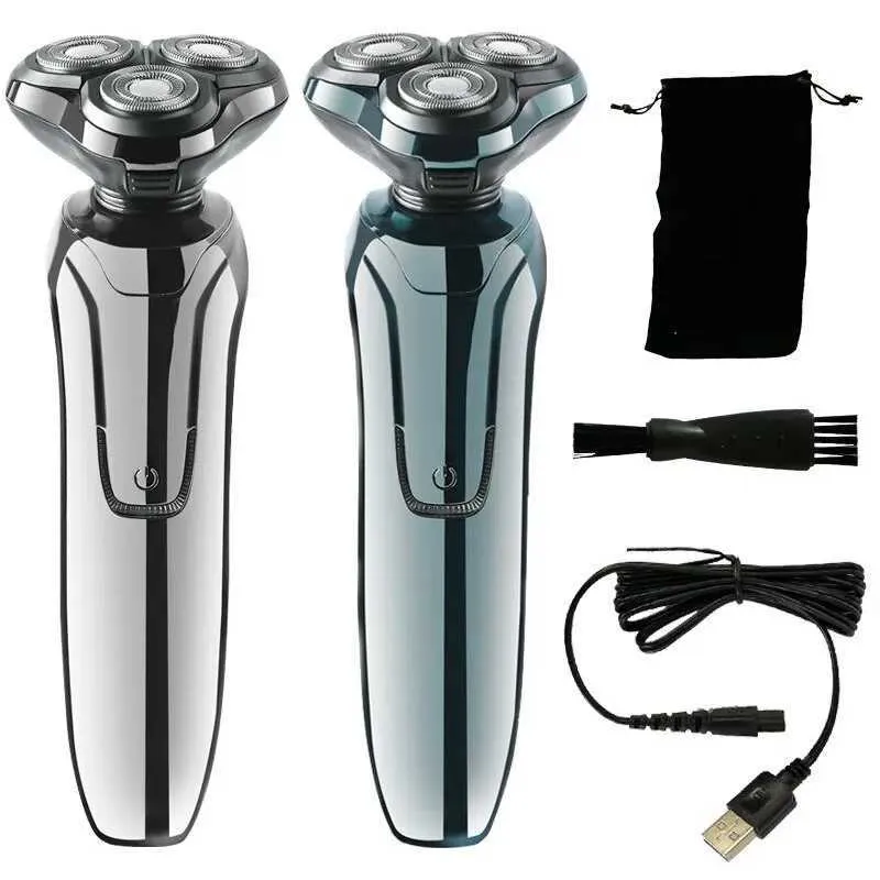 Floating Three Blade 4D Electric Razor for Men Rechargeable Stainless ...