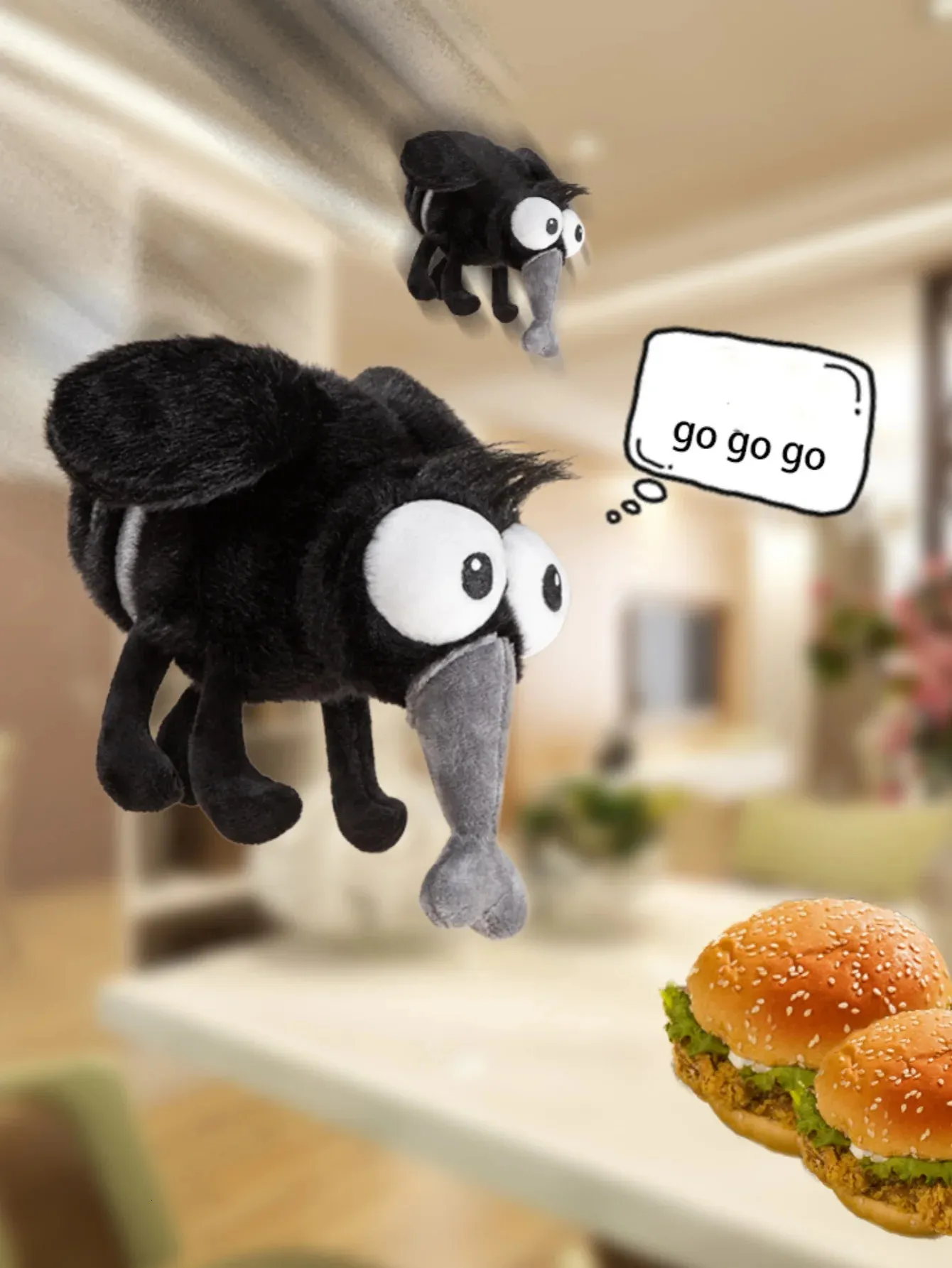13cm/25cm Insect Stuffed Animal Plush Bug with Angry Face Filled with ...