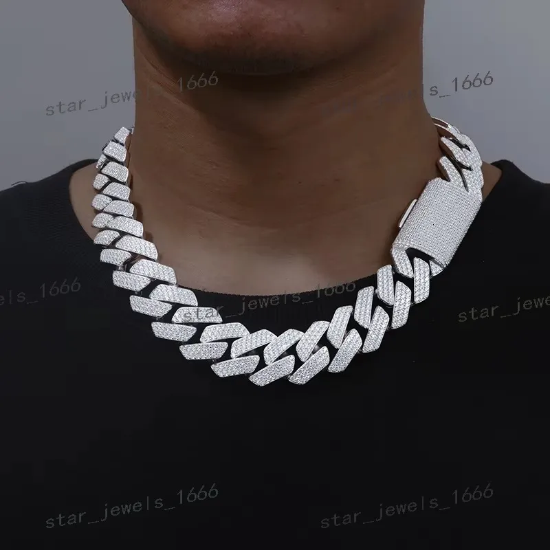 Fully Iced Out Moissanite Cuban Hip Hop Chain Bracelet For Men 23mm ...