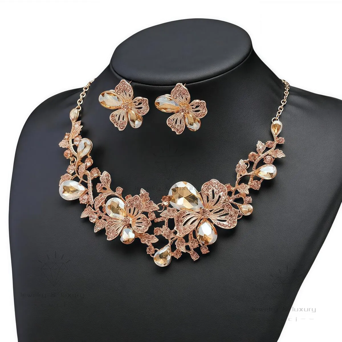 European And American Exaggerated Necklace Earring Set: Women's Fashion ...