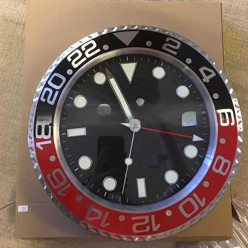 Silent Super Clocks Large Metal Wall Clock Modern Stainless Steel ...