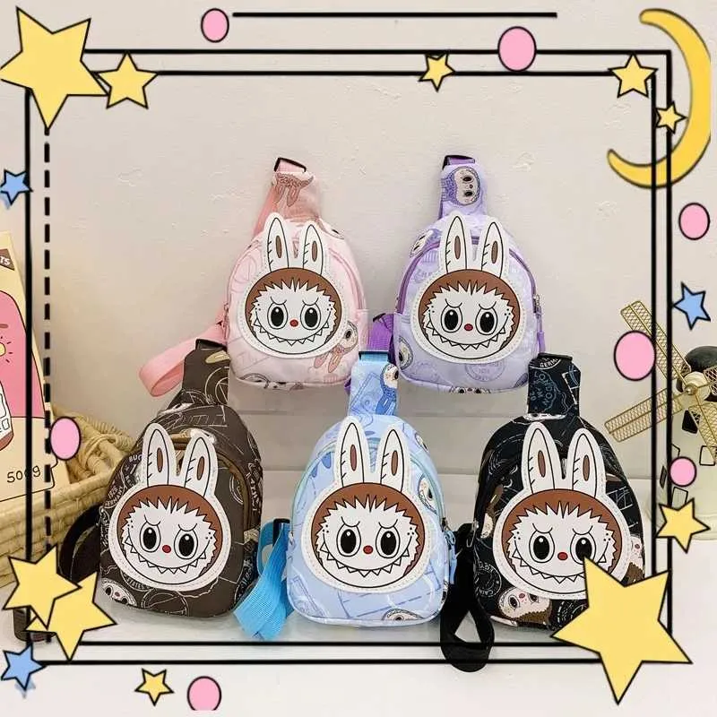 Labubu Cartoon Kids Crossbody Cinnamoroll Backpack Stylish Single ...