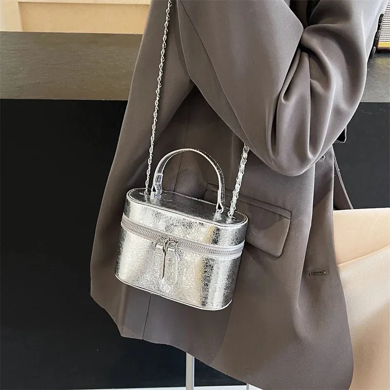 Solid Color Pu Leather Mini Box Shape Shoulder Bag - Fashion Trend ...