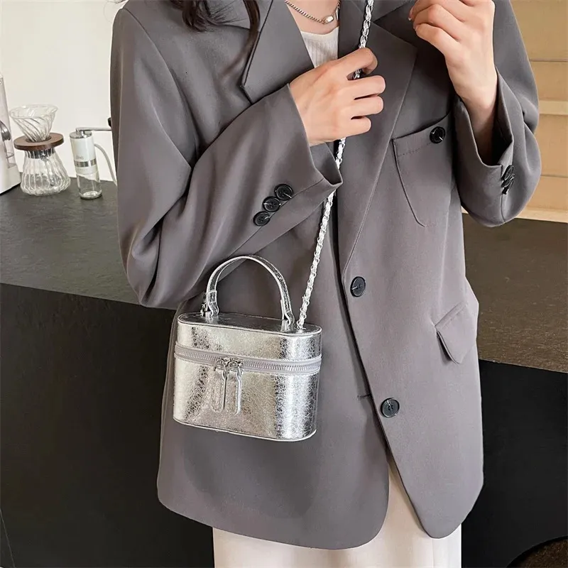 Solid Color Pu Leather Mini Box Shape Shoulder Bag - Fashion Trend ...