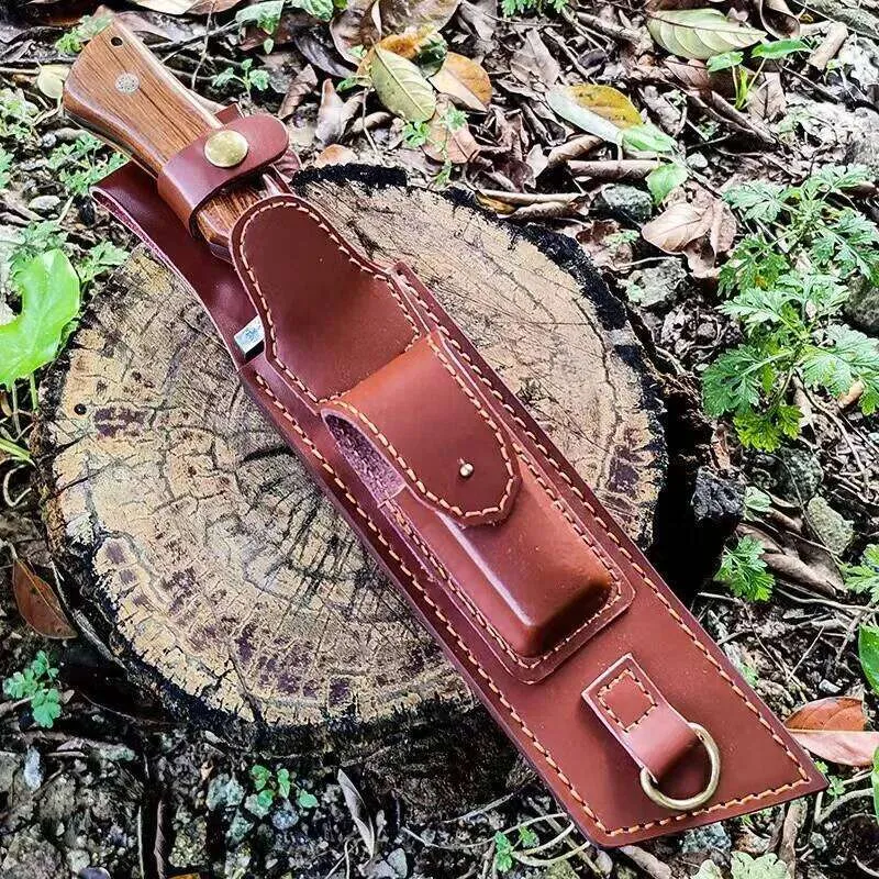 Portable Fixed Blade With Crossbody Strap, Leather Sheath Suitable For ...
