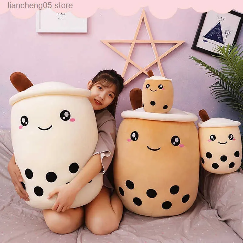 Bubble Tea Plush Pillow Soft Boba Milk Tea Stuffed Animal Toy For Play ...