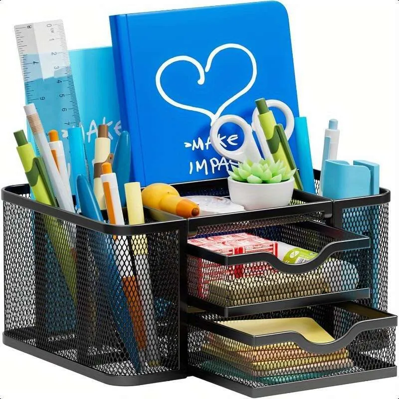 Metal Grid Pen Organizer With 2 Drawers,... From Maichimetal, $10,049. ...