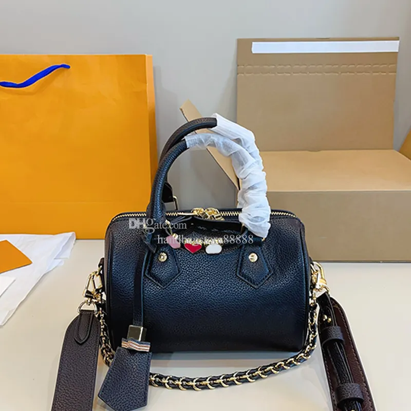 Monogram small pillow-shaped genuine leather shoulder bag with zipper ...