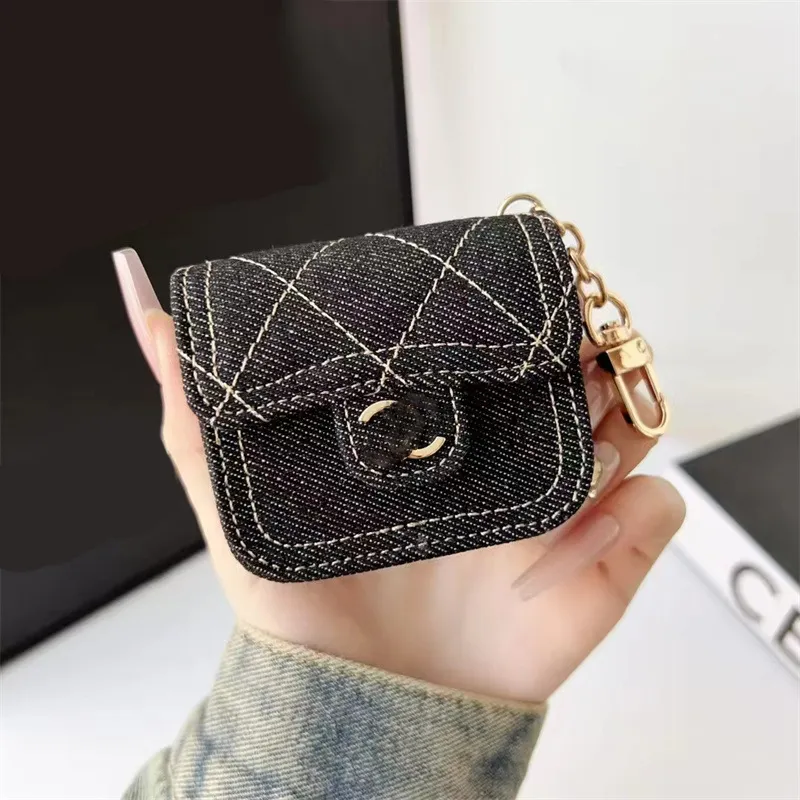 Luxury Canvas Bag For AirPods Earphone Case With Cc Logo, Designer ...