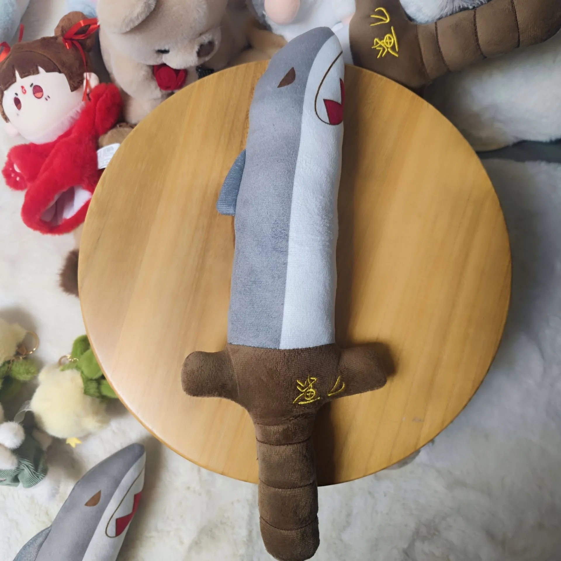 Labubu Shark Dagger Rudolph Plush Silly Self Mockery Pillow For Funny ...