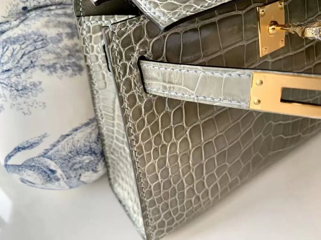 19A Mirror Designer Bag: Handmade 20cm Crocodile Skin Luxury Handbag ...