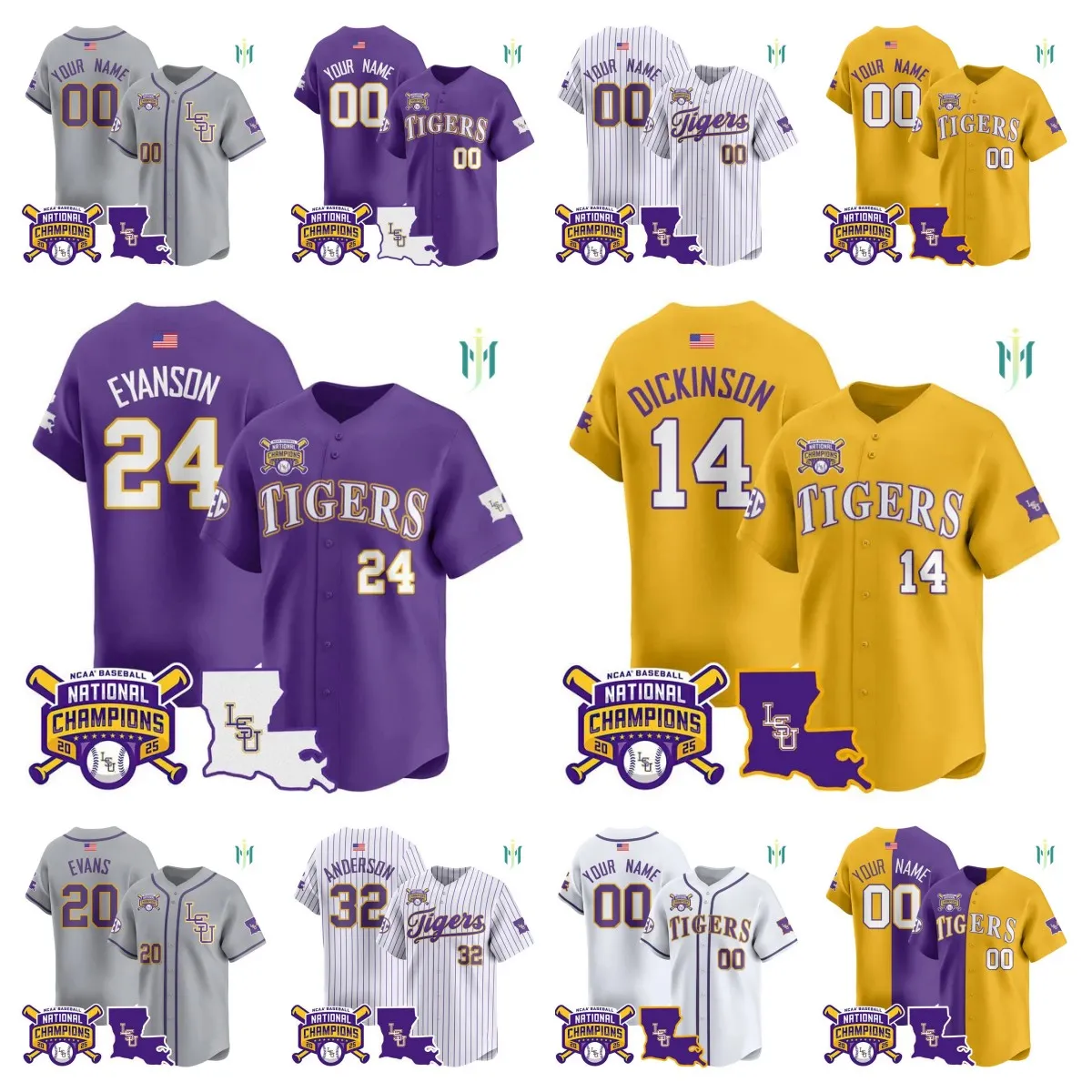 LSU Tigers Baseball Jersey 2025 Stitched Kade... From James_jersey ...