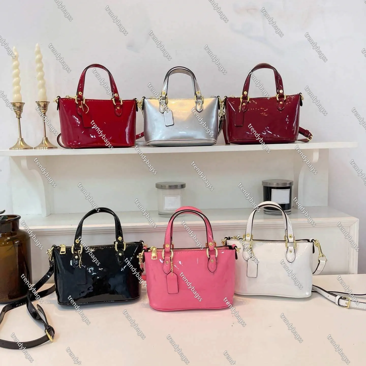 Mini Designer Bag Handbag Patent Leather Luxury Bag Women Crossbody Bag ...