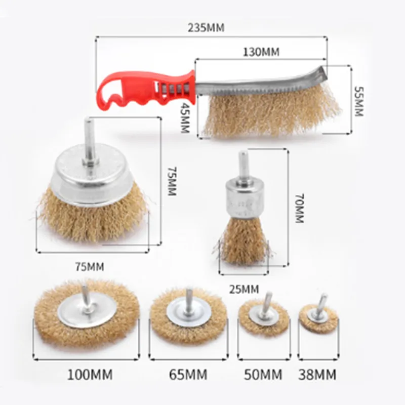 Shank Mounted Wire Brush For Rust Removal, Paint Stripping, Edge ...