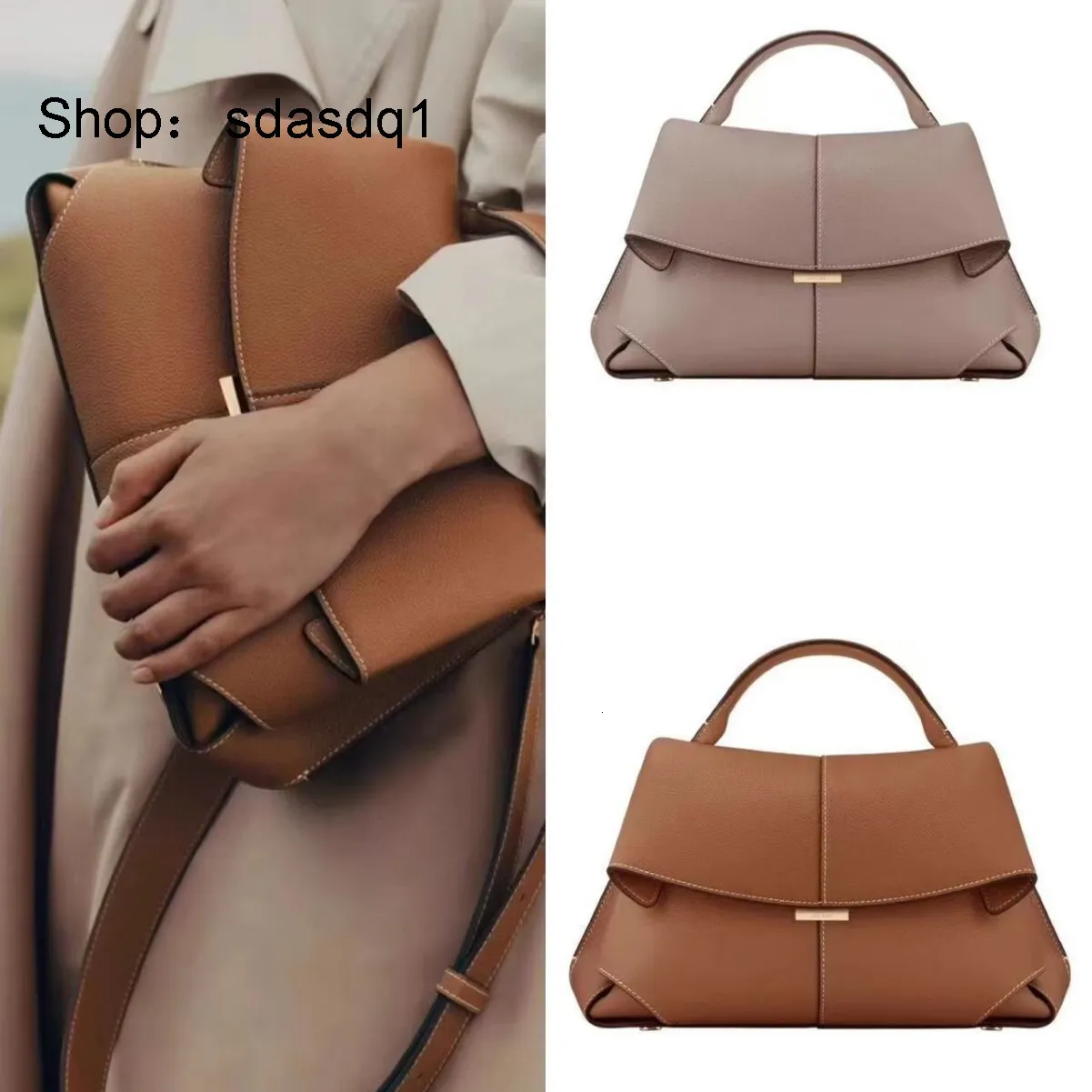 French Designer Leather Shoulder Handbag - New Fashion Trendy Women's ...