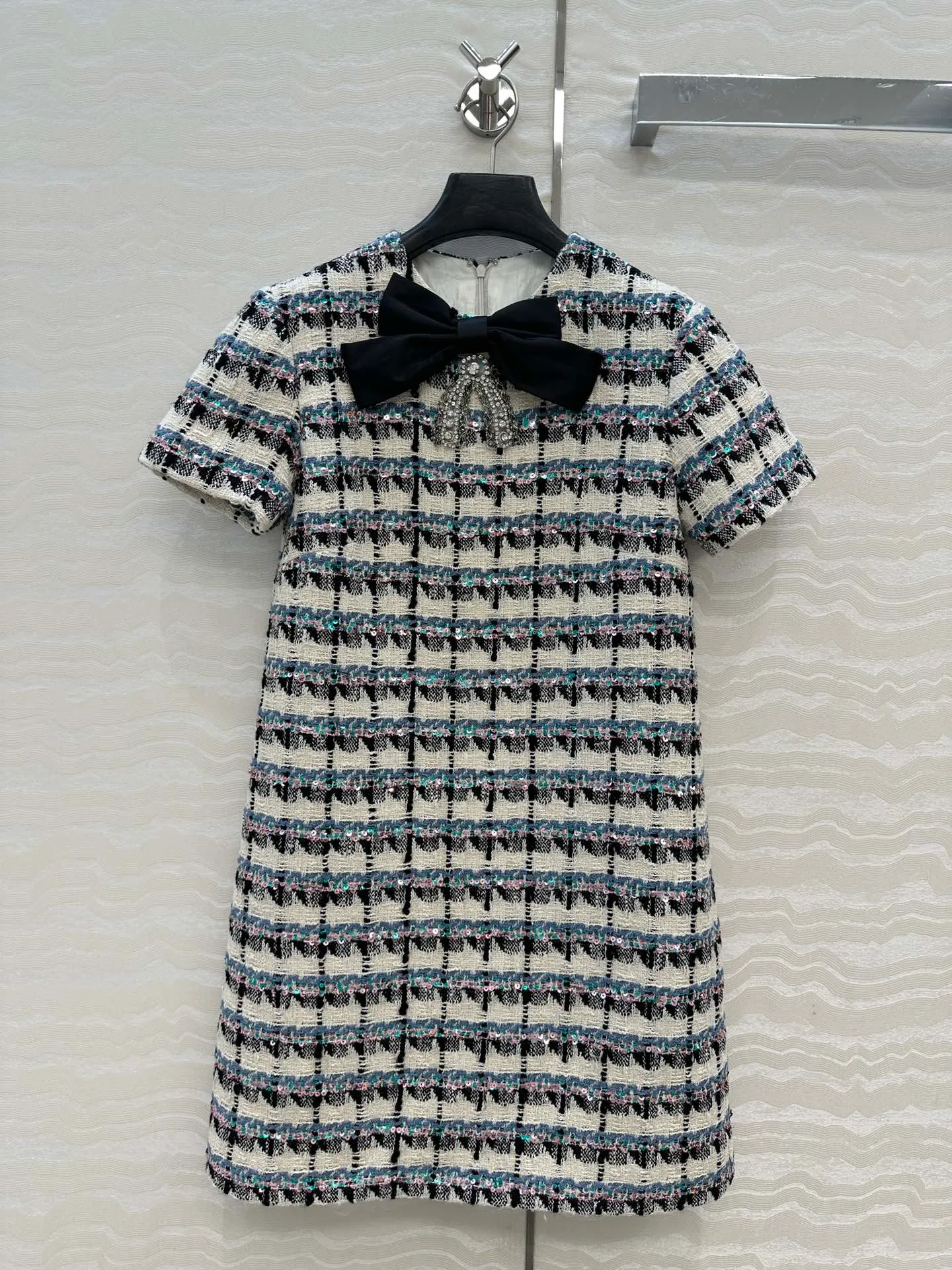 Socialite Style Dresses High Setting Bead Color Yarn With Grid Weave 25 ...