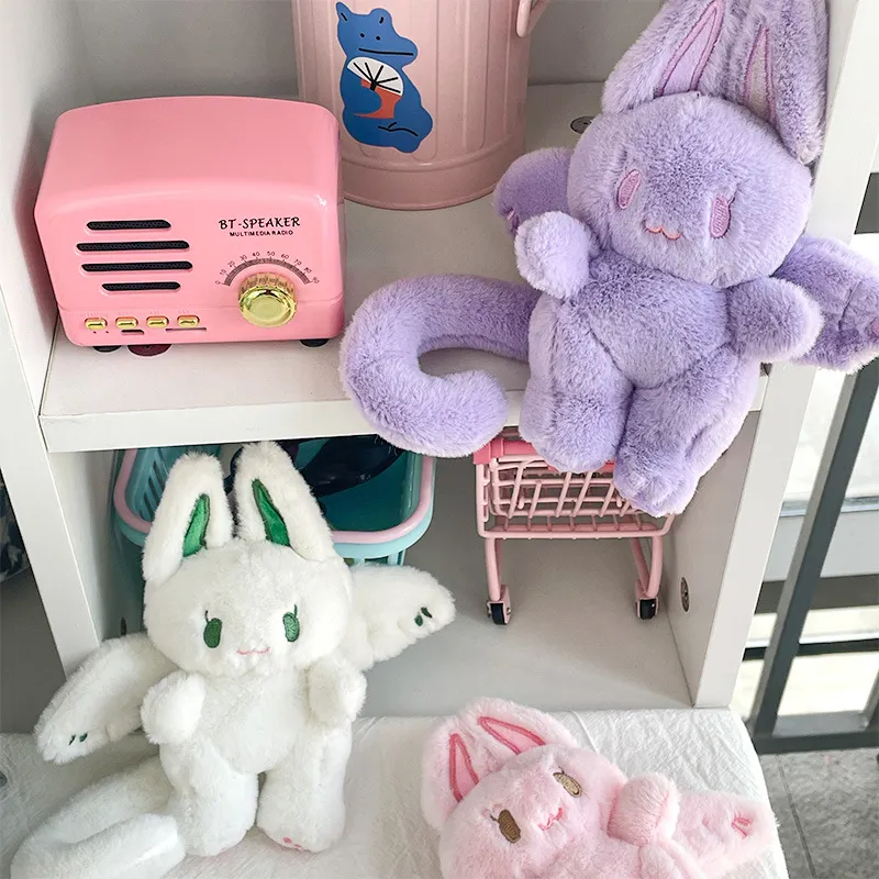 Cute Rabbit Plush Doll Keychain Bat Wing Pattern... From Plushfantasy52 ...