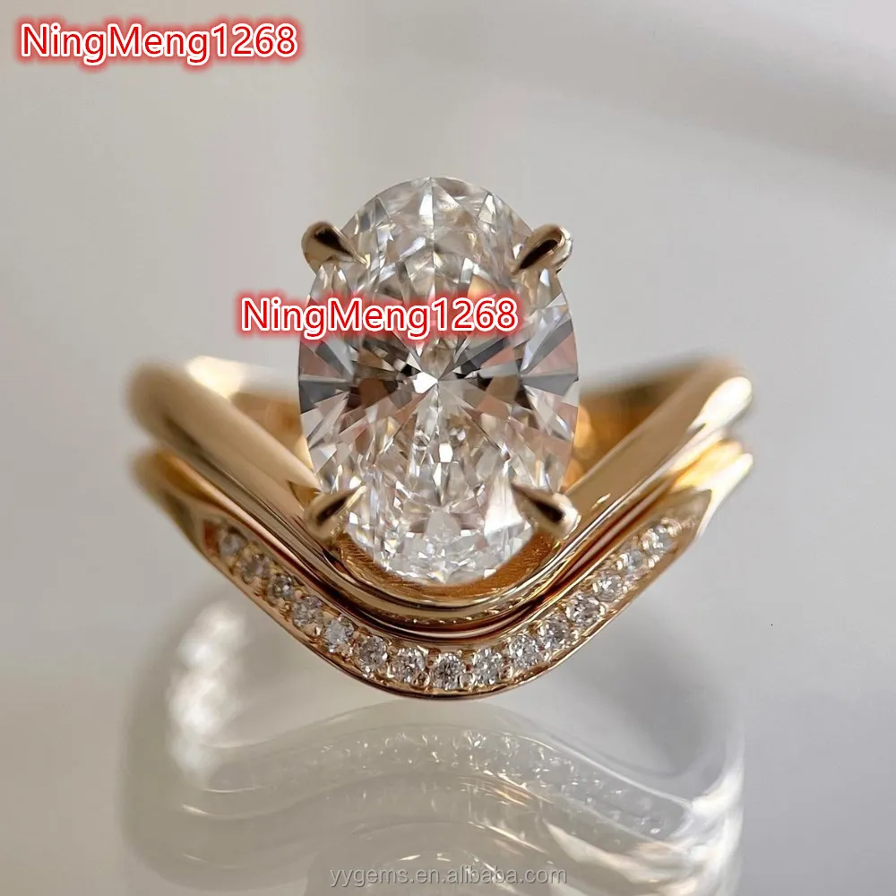 Yu Ying Moissanite Oval Cut Wedding Ring Set, 3 CT... From Ningmeng1268 ...