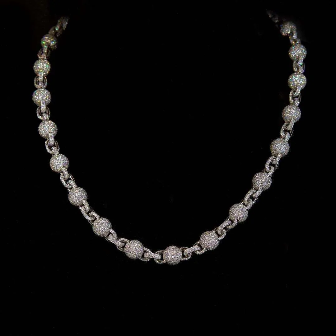 Moissanite Tennis Chain Necklace 925 Sterling Silver, D Color VVS1 ...