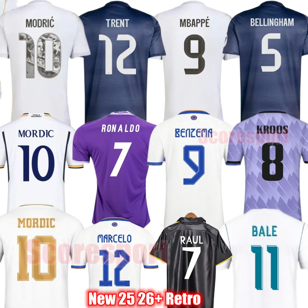 Modric Soccer Jerseys TRENT Madrid 25 26 KROOS BALE BENZEMA MARCELO ...