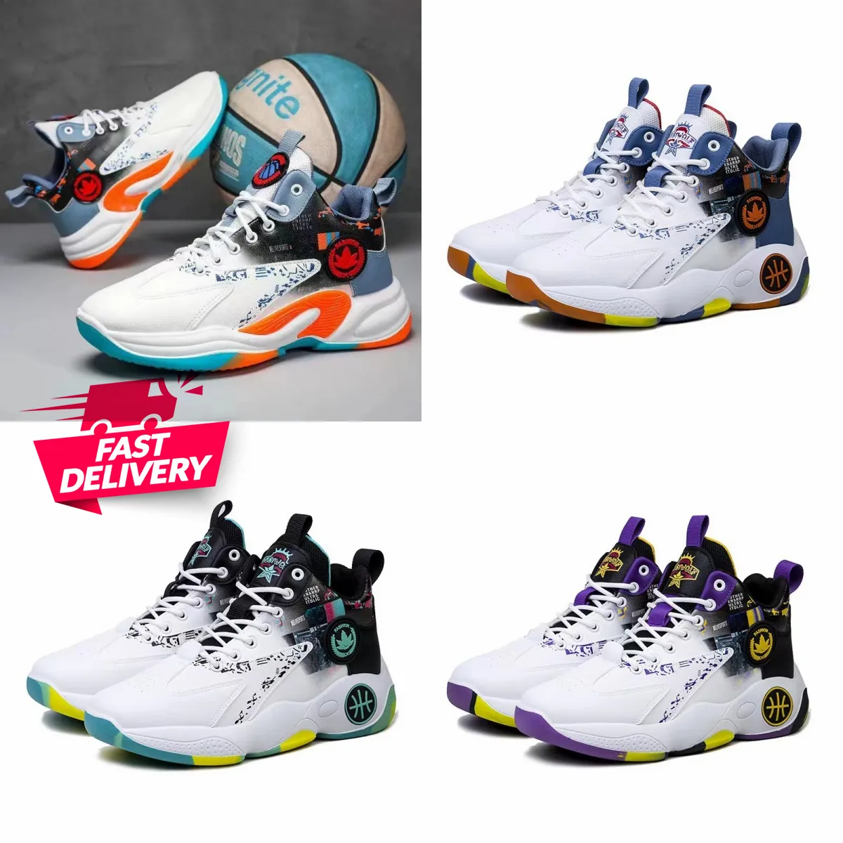 High Performance Basketball Sneakers For Men And Women, Outdoor Sports ...