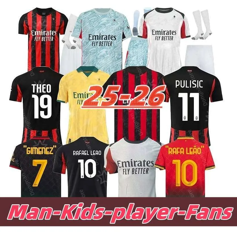 Milan FC Jersey 2025/26 Home Away | Official Football Shirt Theo ...
