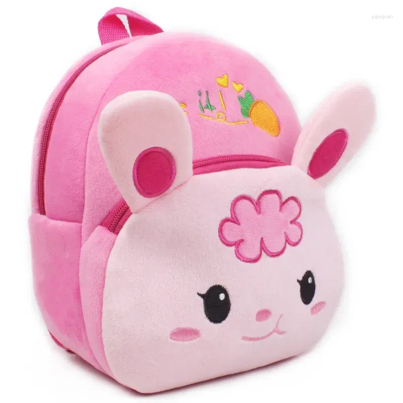 Kids Mini Plush School Backpack Medium 9 in 23 cm Zipper Closure ...