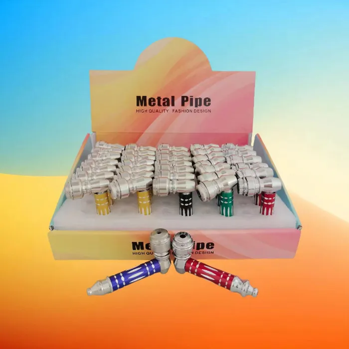 85mm Metal Smoking Pipes Colorful Portable Aluminum Metal Screen ...