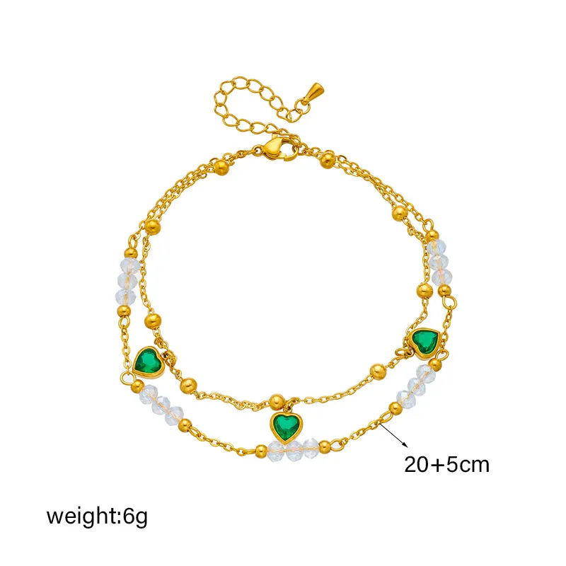 18K Gold Plated Stacking Anklets with Moon Star Charms for Women 10g ...