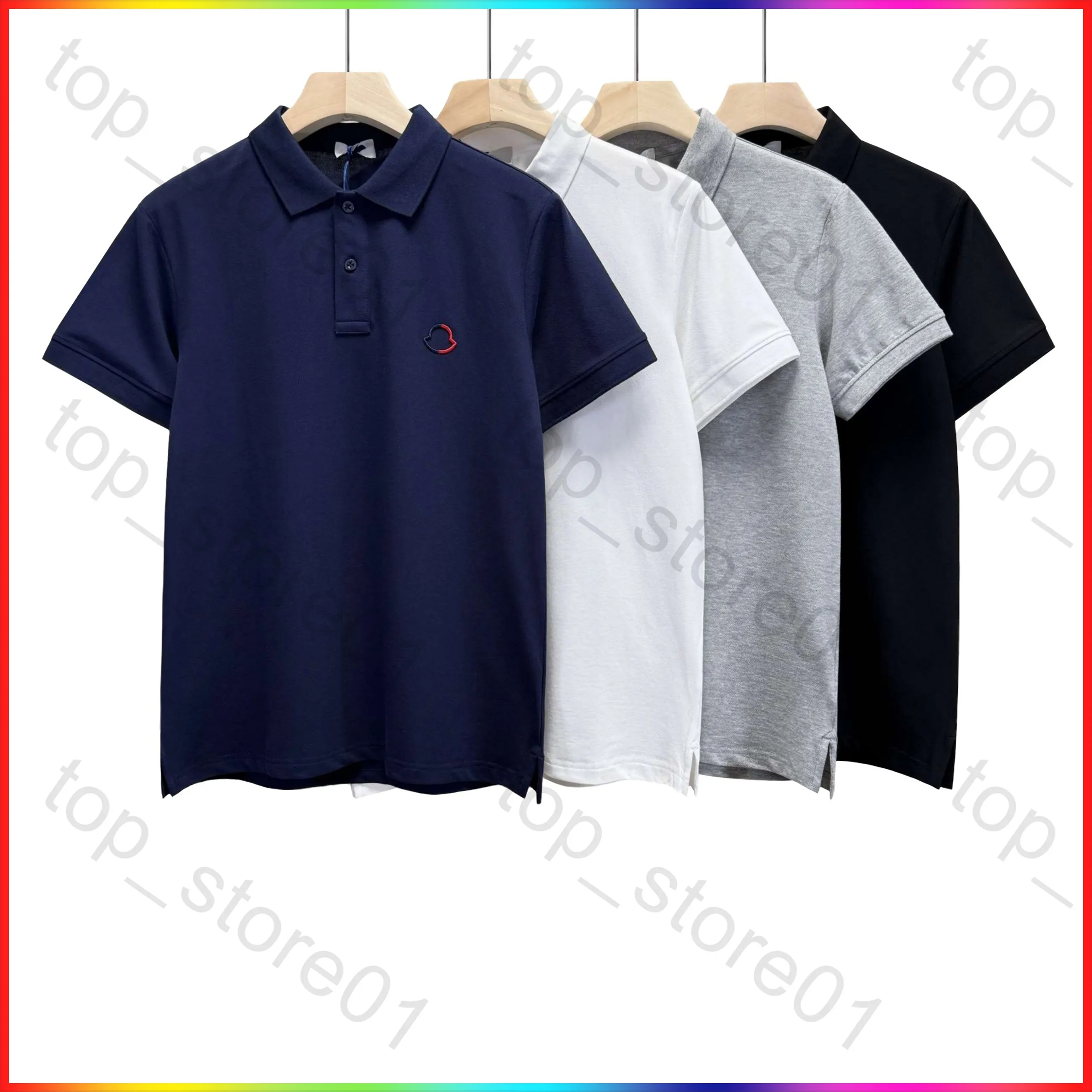Designer Polo Shirts For Men Short Sleeve Embroidered Casual Polo ...