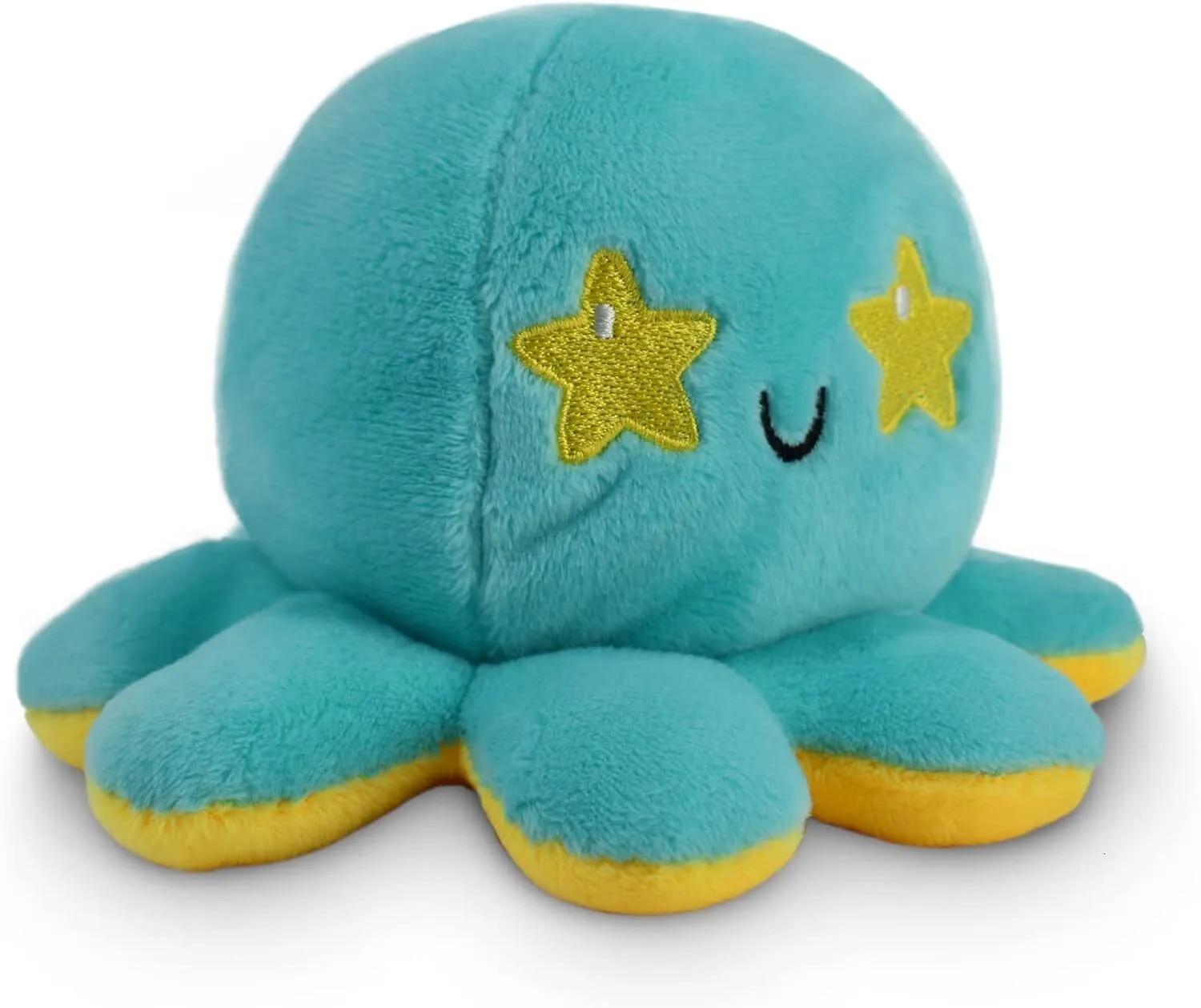 TeeTurtle Reversible Octopus Om Nom Plush With Patented Design And Star ...
