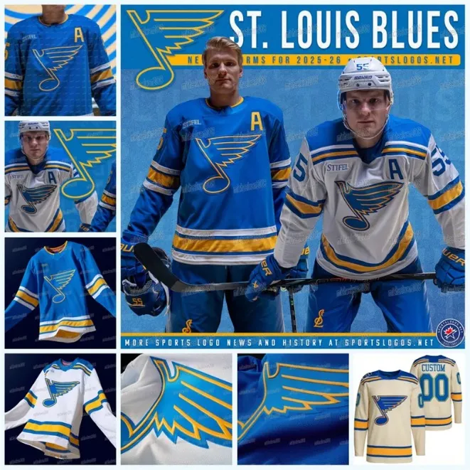 St. Louiss Blues 2025 Hockey Jersey Official... From Audacyusatoday ...