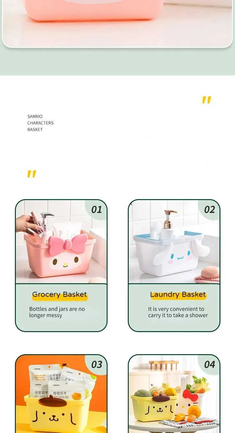 Cute Cartoon Hand-Held Storage Basket - Versatile Organizer for Snacks ...