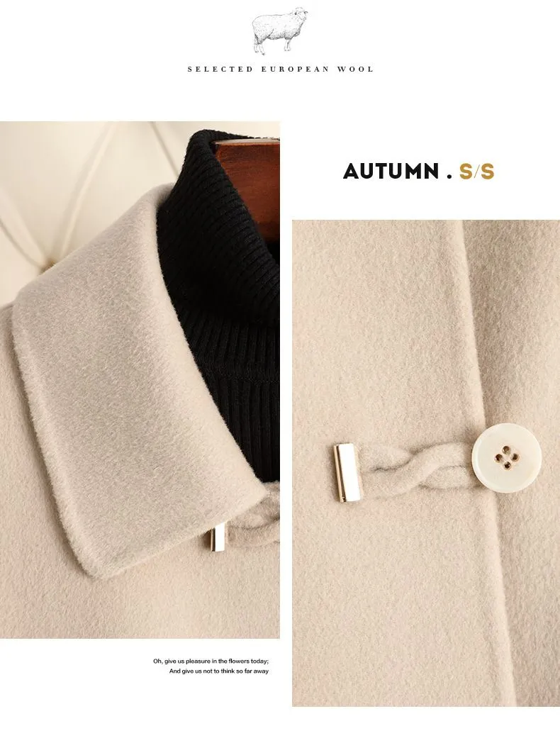 Double-Faced Fleece Wool Coat for Women, Short Chinese Style Mother's ...