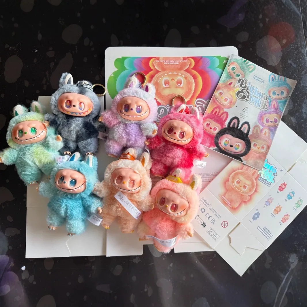 Labubu V3 Plush Doll Macaroon La Bubu Character Toy Cute PVC Pendant ...