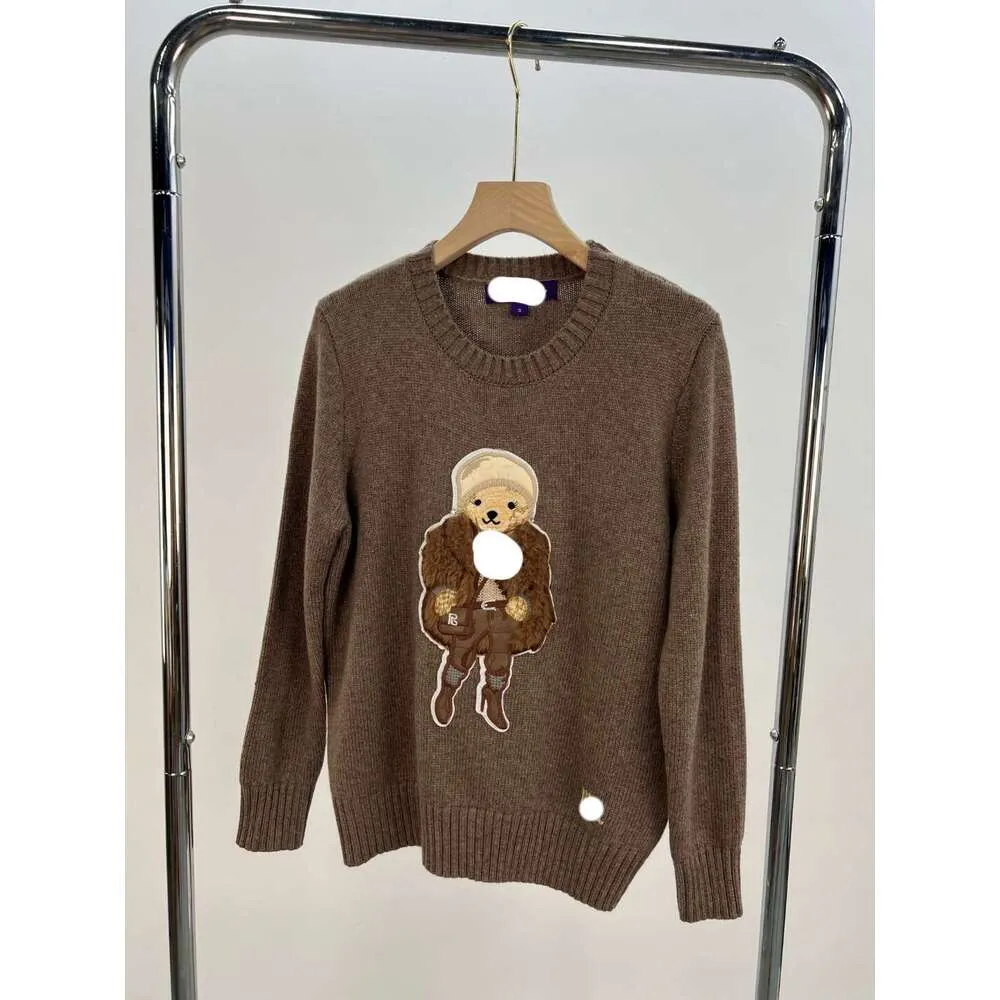 New LF Round Neck Bear Cartoon Casual American Style Cashmere Knitwear ...