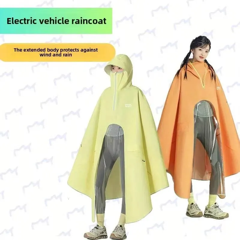 Extra Long Waterproof Rain Ponchos Heavy Duty Full Coverage Motorcycle ...
