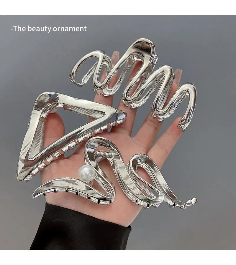 Fashion Silver Hairpin: Pretty Headwear for Girls, Large Metal Shark ...