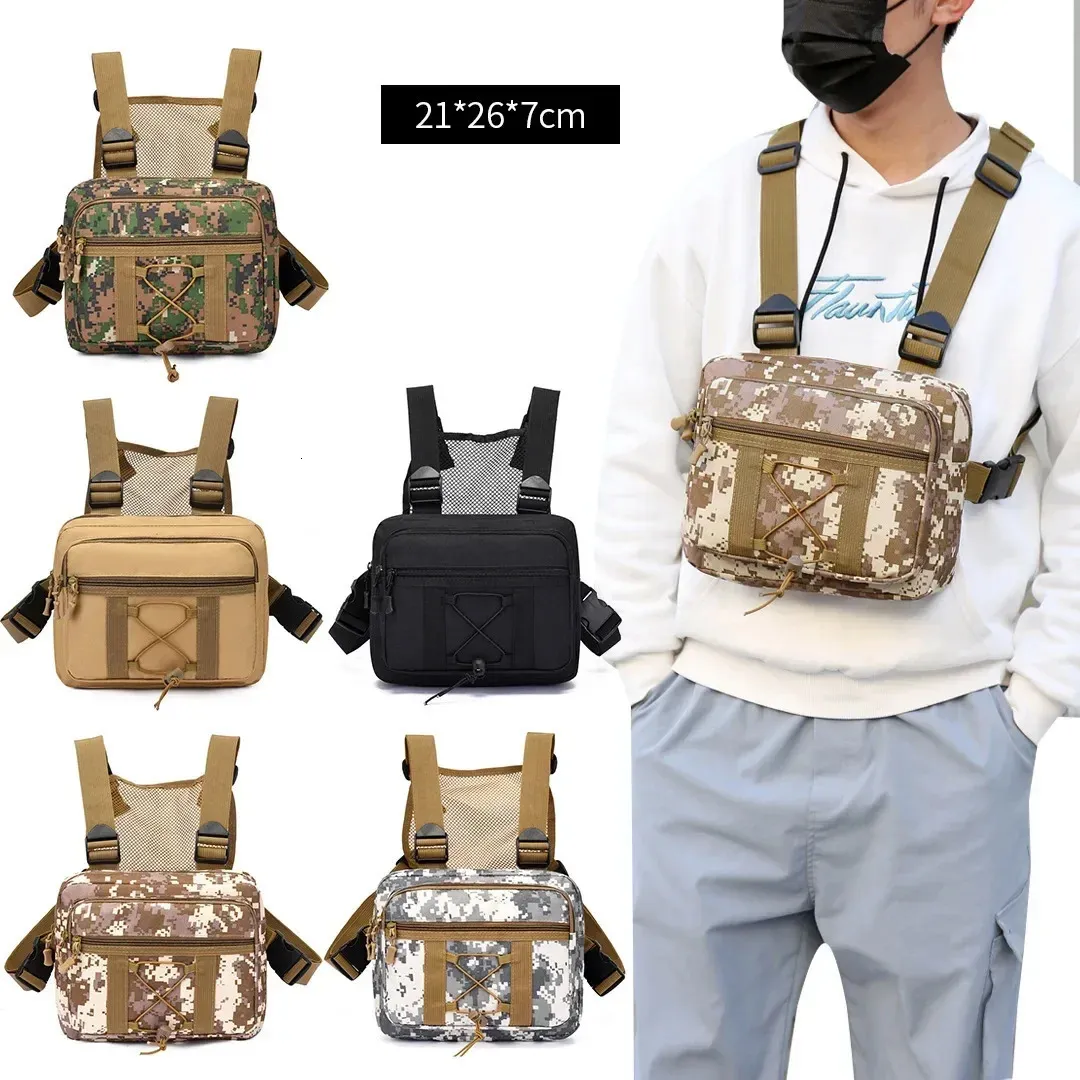 Outdoor Camouflage Tactical Bag Personality Tooling Functional Vest ...
