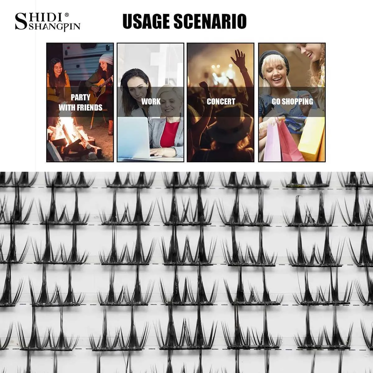 Self-Adhesive Cluster Eyelashes, No Glue Needed, Individual Lashes ...