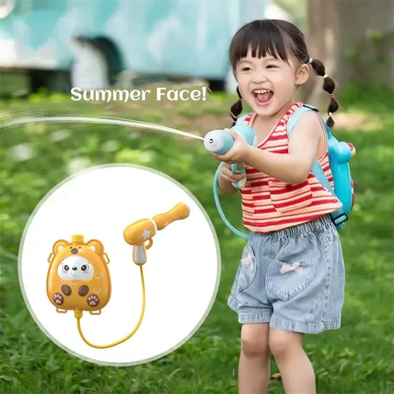 Cartoon Water Guns Toy Summer Kids Outdoor Beach Backpack Water Guns ...