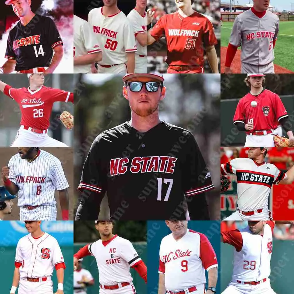 NC State White Baseball Button Up Featuring JT Jarrett, LuJames ...