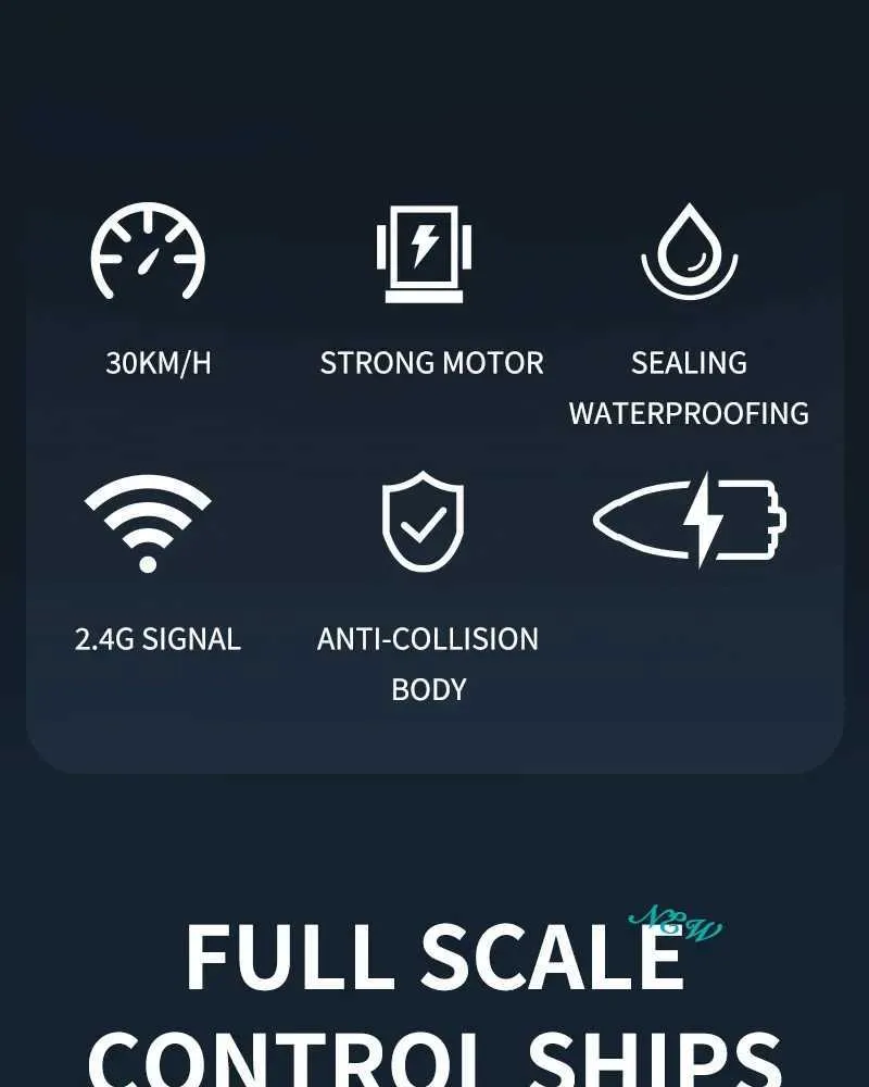 24G Brushless RC Boat TX768: 24G Remote Control Turbojet Speedboat ...