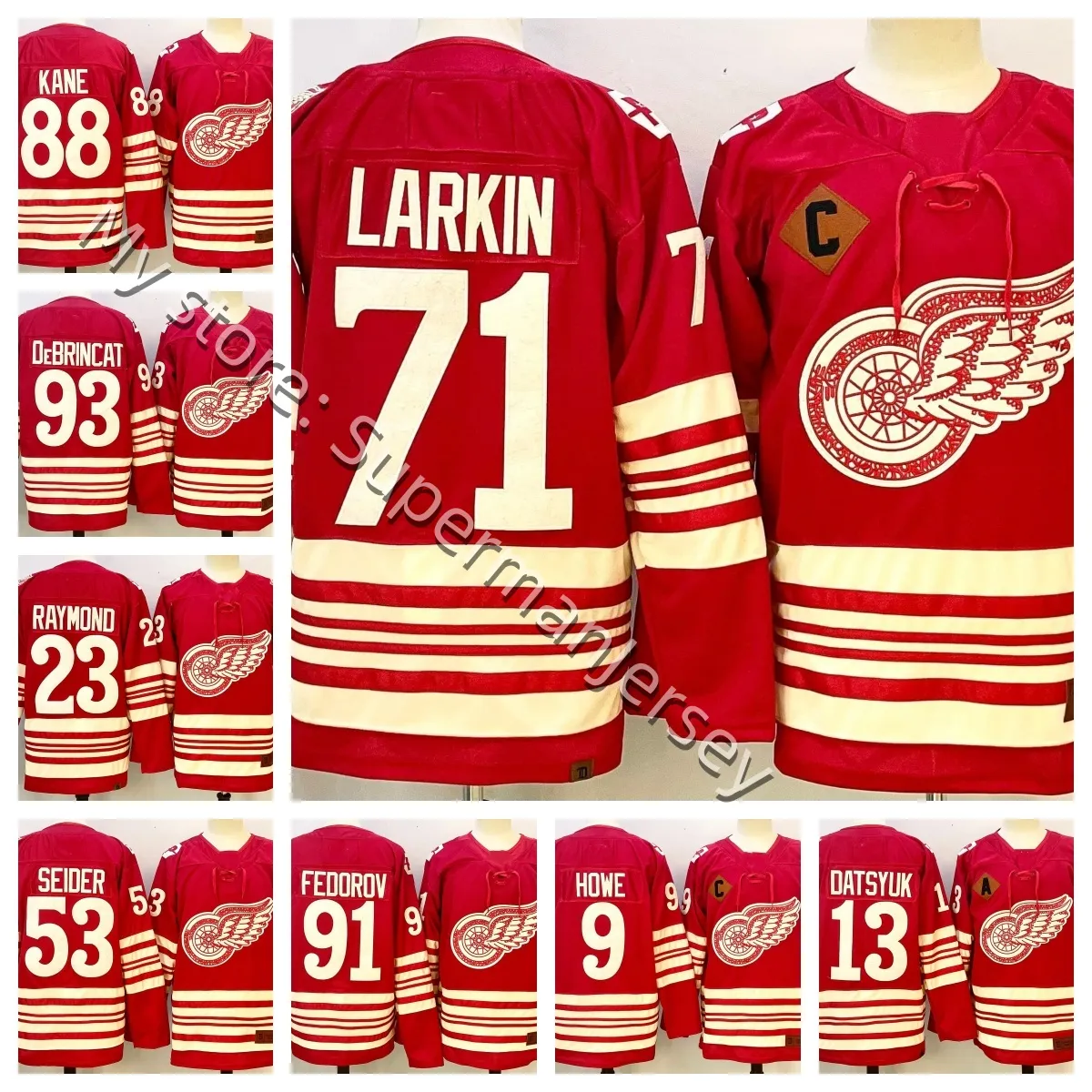 Dylans Larkins Detroit Red Wings Hockey Jerseys Lucas Raymond 71 ...