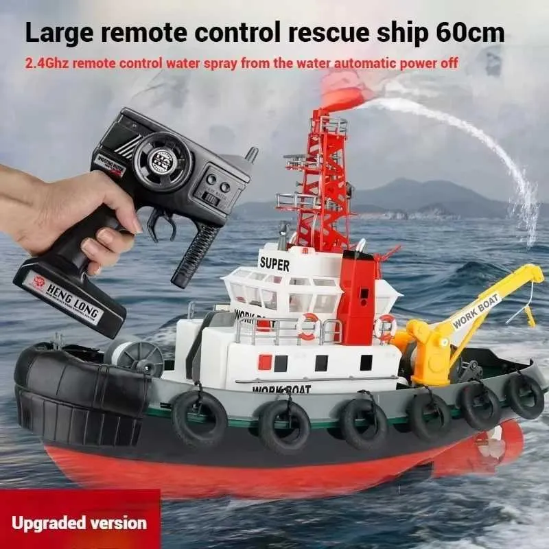 Hot Selling Remote Control Rc Fire Boat With Spray Water Simulation ...