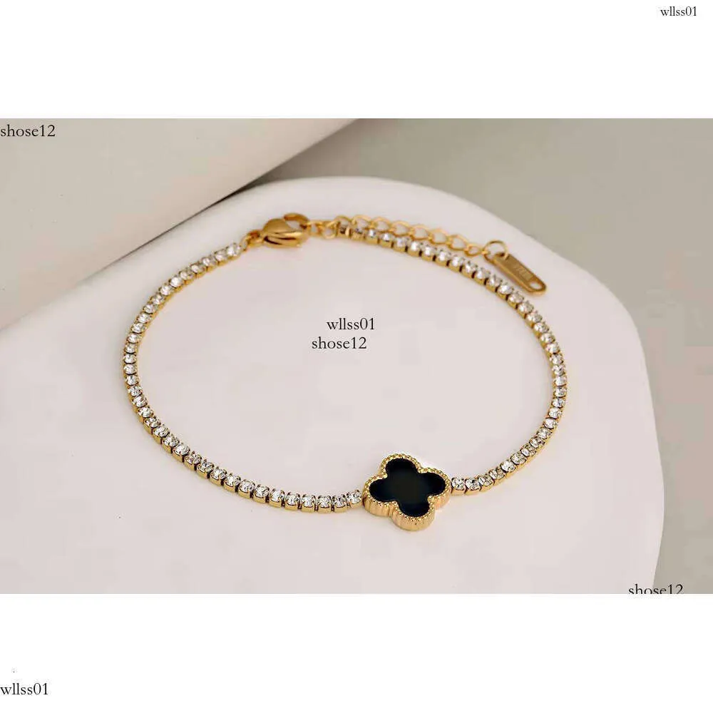 Fashion Gold-Plated Clover Bracelet Sterling Silver Jewelry Lucky ...