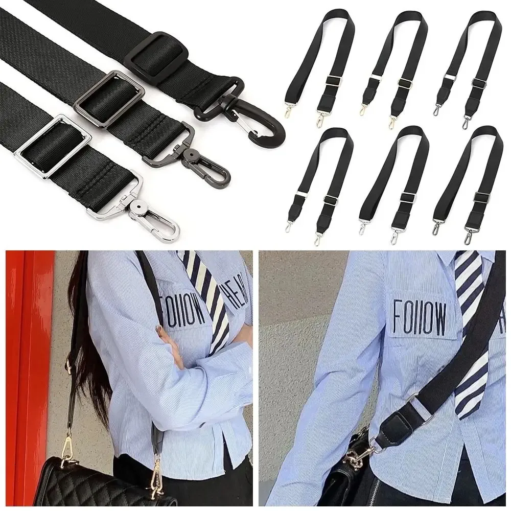 Bag Accessories: Adjustable Black Nylon Handbag Strap for Shoulder Bag ...