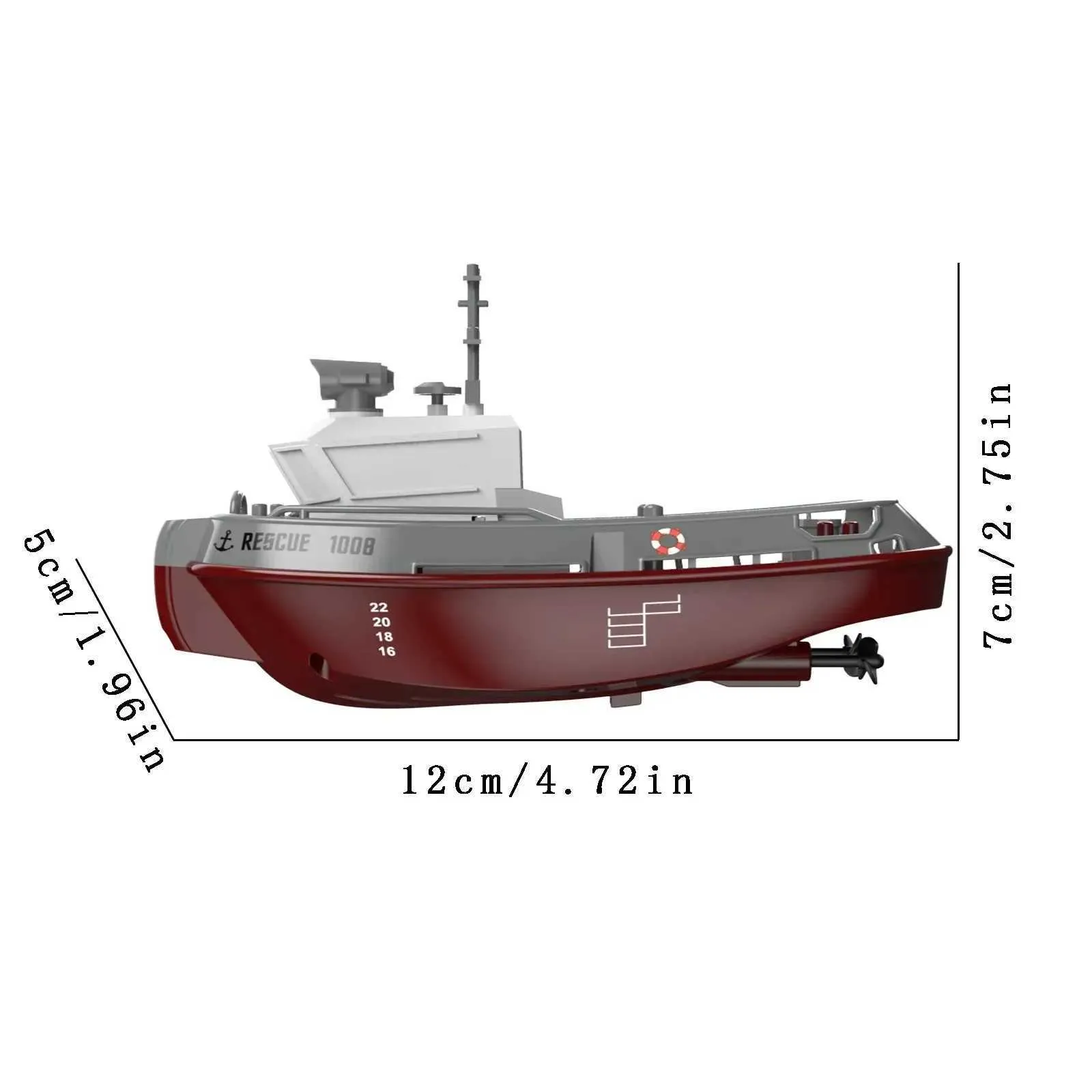 S820 RC Boat: 2.4G Wireless Electric Remote Control Tugboat Model with ...